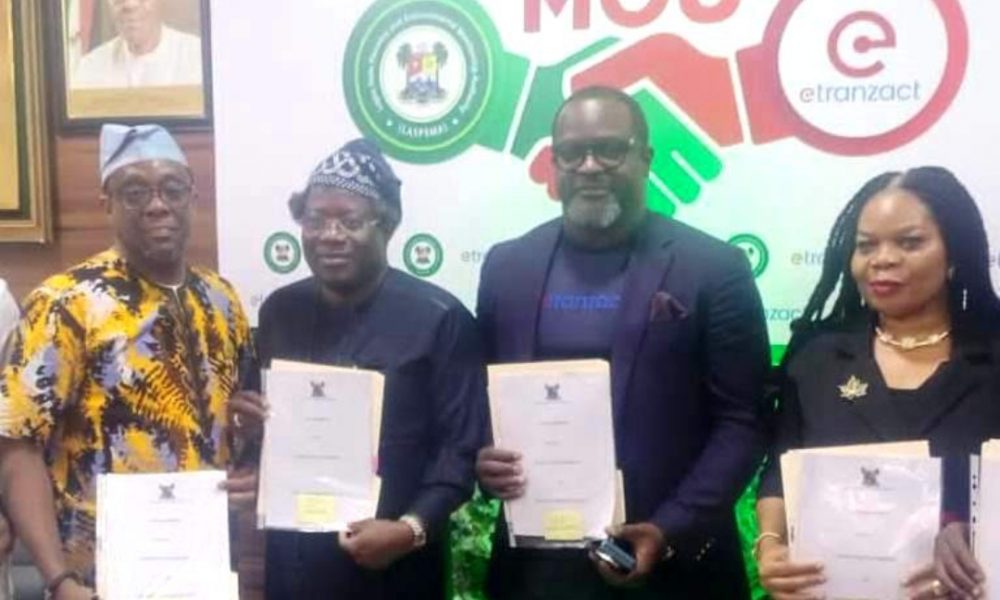 LASG SIGNS MOU WITH FINTECH COMPANY, ETRANSACT ON MANAGEMENT OF ...